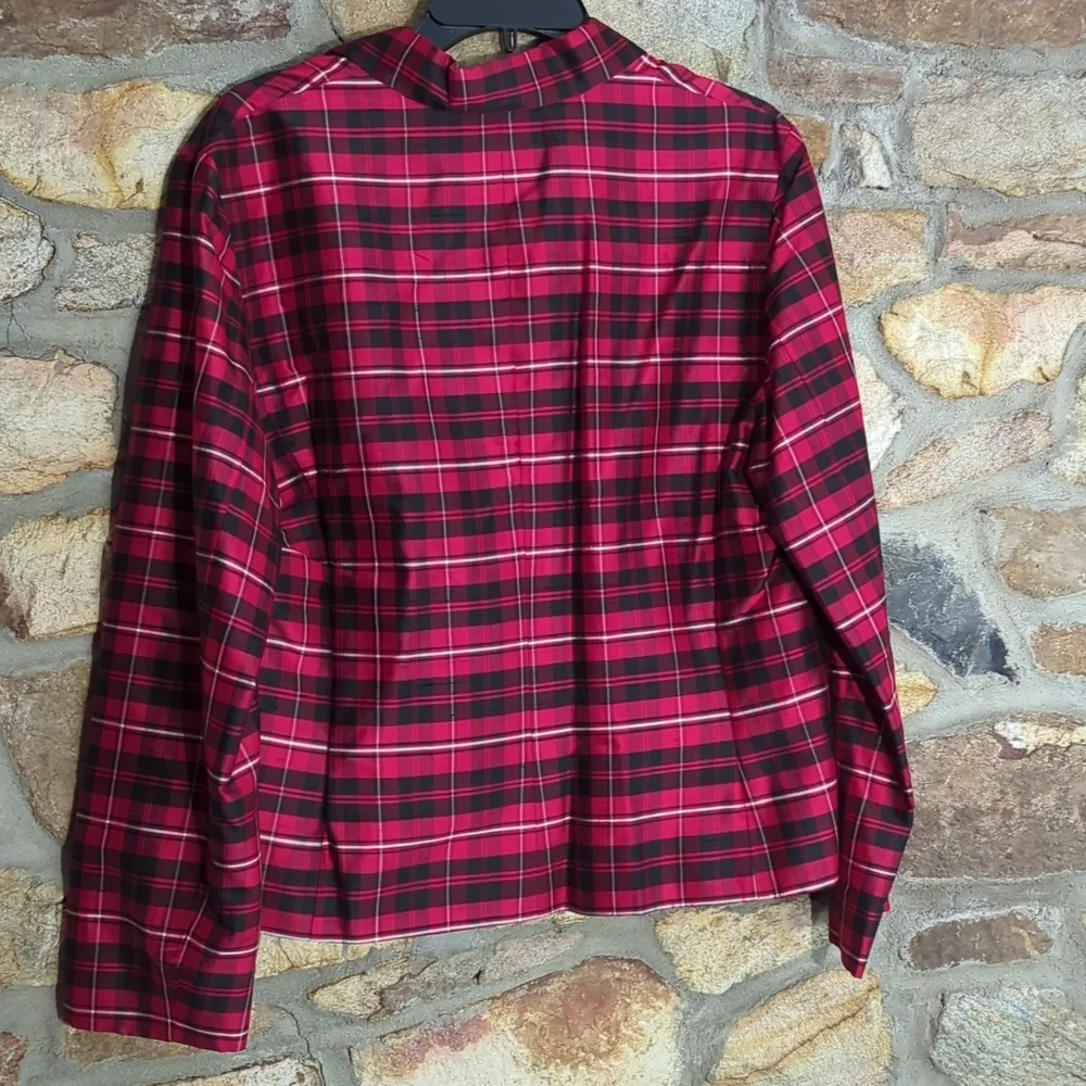Pendleton | Jackets & Coats | Pendleton Red Plaid Silk Blazer | Poshmark